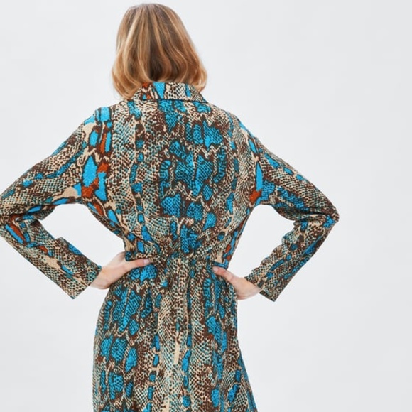 Zara | Dresses | Zara Snakeskin Print Dress Nwt | Poshmark